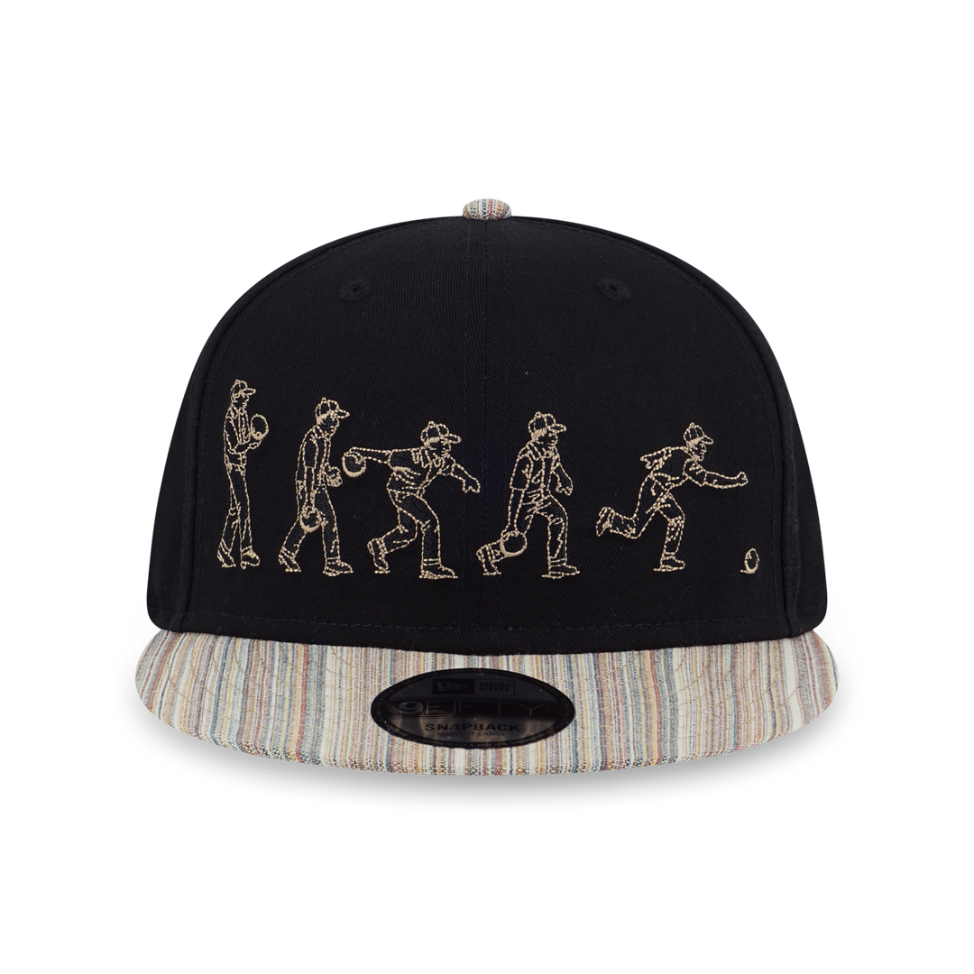 NEW ERA BOWLING CLUB MULTI STRIPED VISOR BLACK 9FIFTY CAP – New Era Cap ...