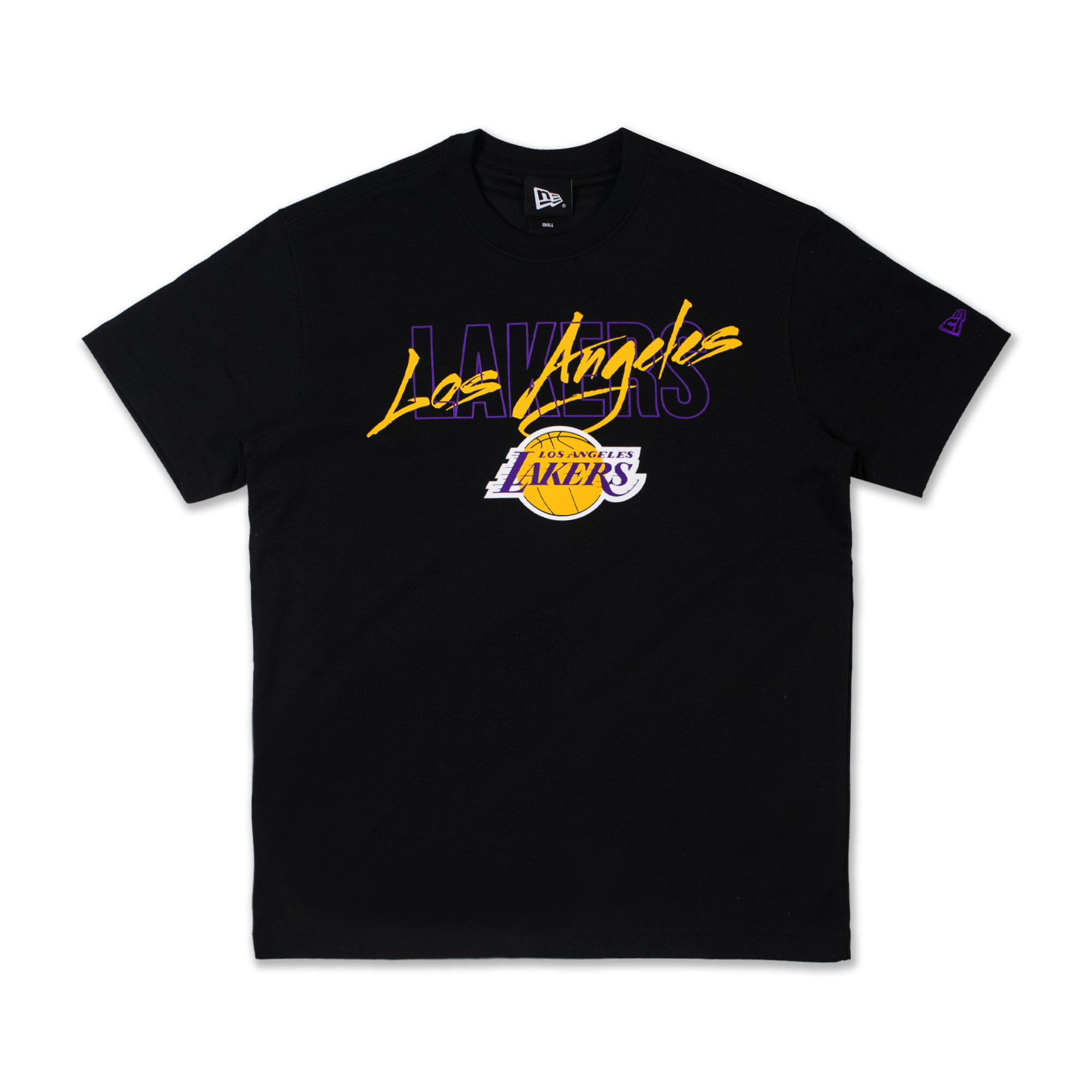 LOS ANGELES LAKERS FRONT LOGO COOL ERA BLACK SHORT SLEEVE TEE – New Era ...