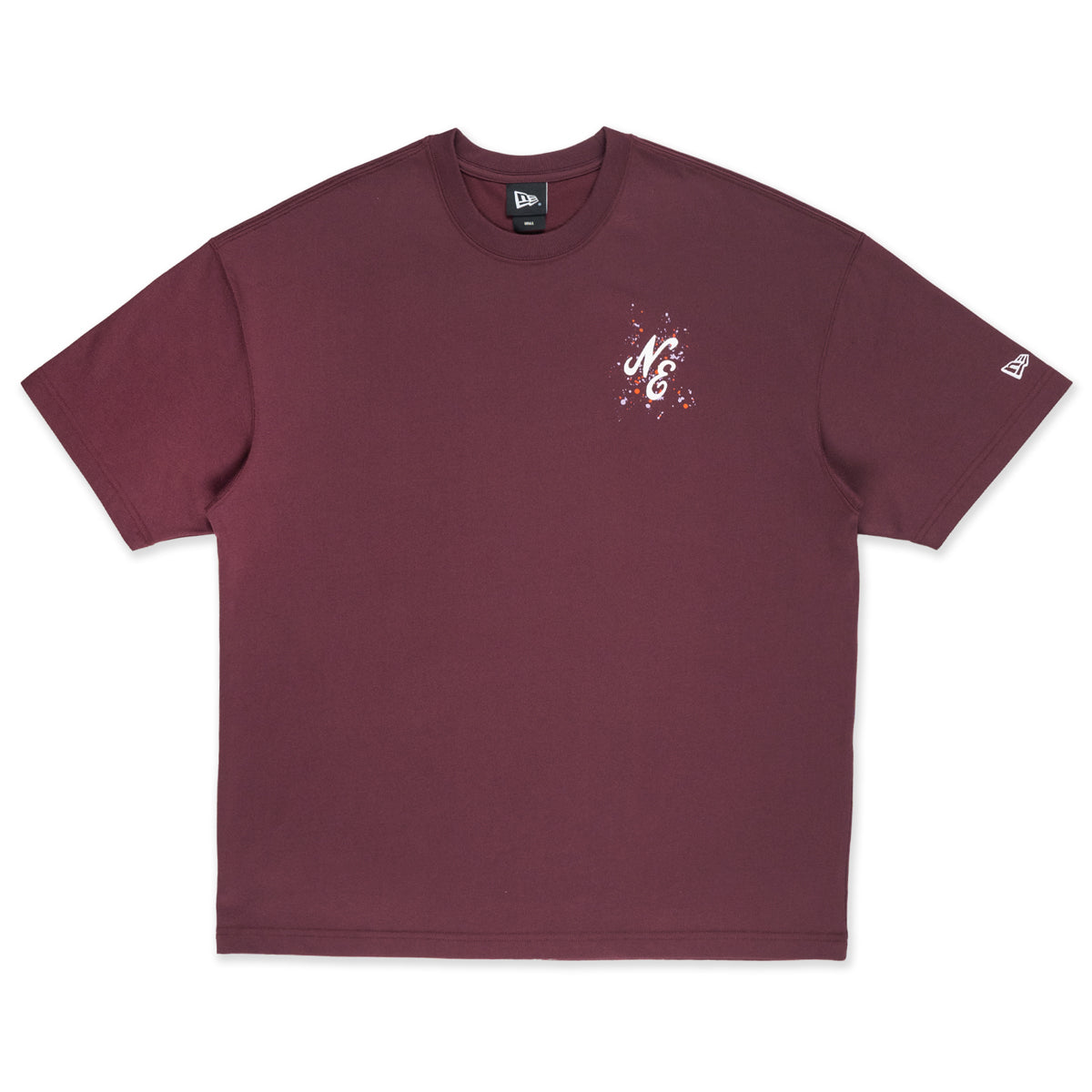 New Era เสื้อยืดแขนสั้นรุ่นNew Era Street Class Maroon Red Oversized S ...